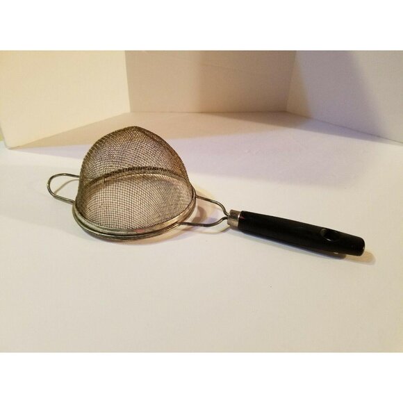 None | Kitchen | Vintage 2 34 Wood Handle Hand Held Sieve Strainer ...